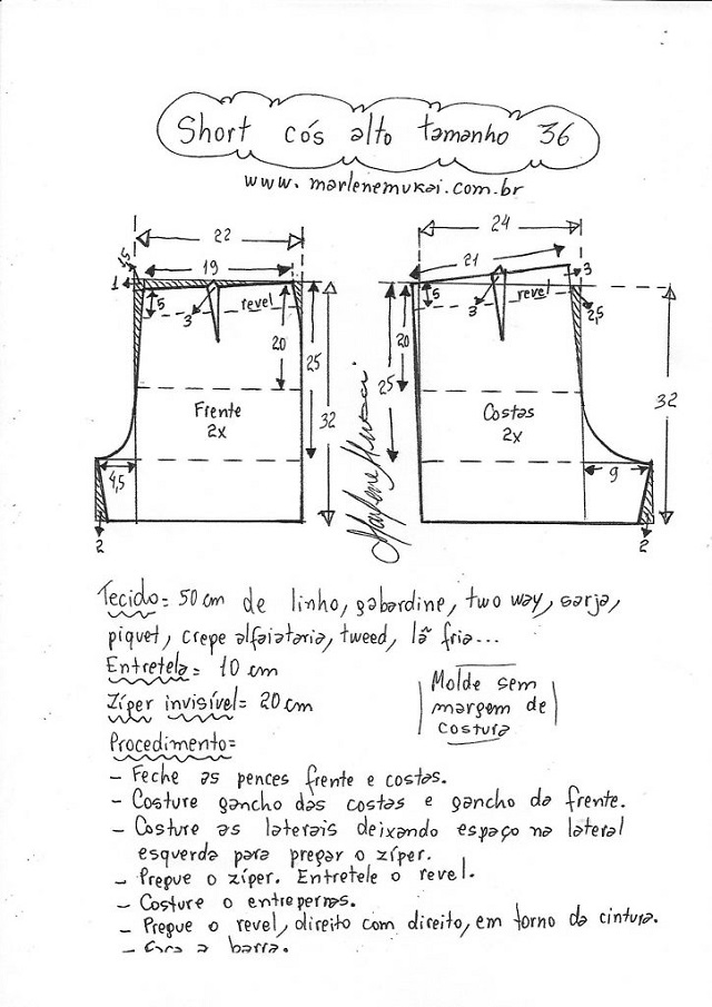 Molde de Short Feminino: 12 Modelos para Baixar e Imprimir